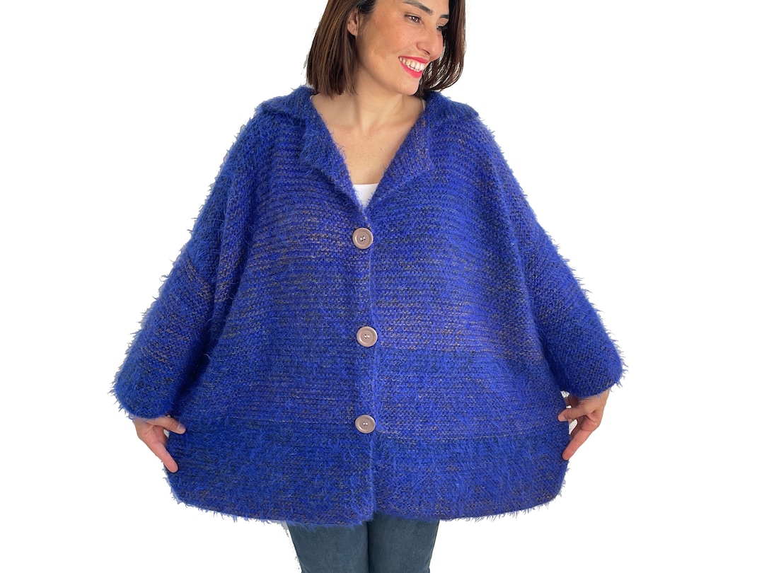 Hand Knit Jacket Woman Wool Jacket Hand Knit Cardigan Wool - Etsy