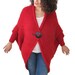 Slouchy Cardigan, Red, Open Front Cardigan - Etsy