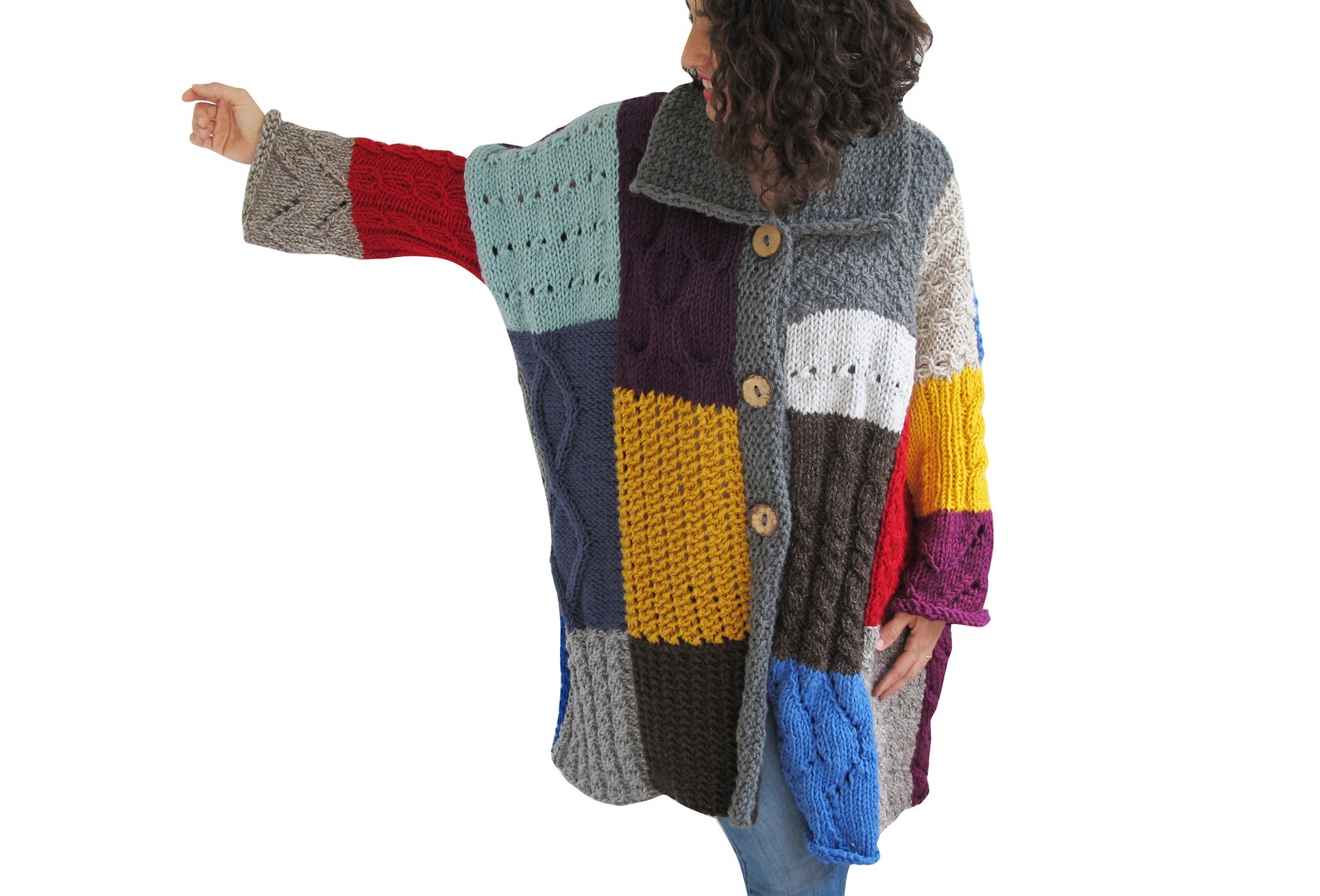 Harry Style, Jw Anderson Cardigan, Patchwork Cardigan, Hand Knit ...