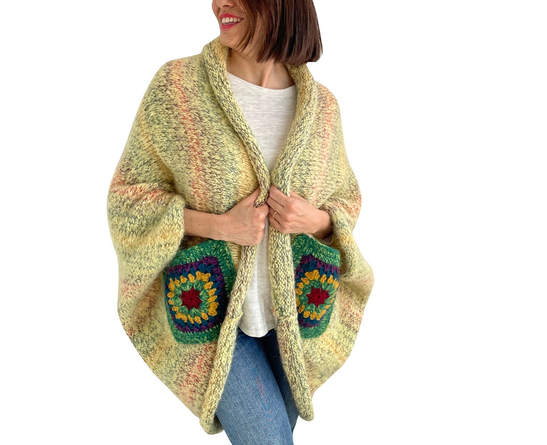 Wool Cardigan, Wool West, Wool Chunky West, Hand Knit - Etsy