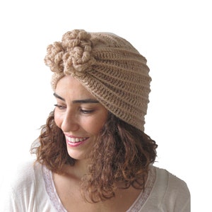Wool Turban Hat, Winter Hat, Head Wrap, Knitted Turban Hat, Wool Head ...