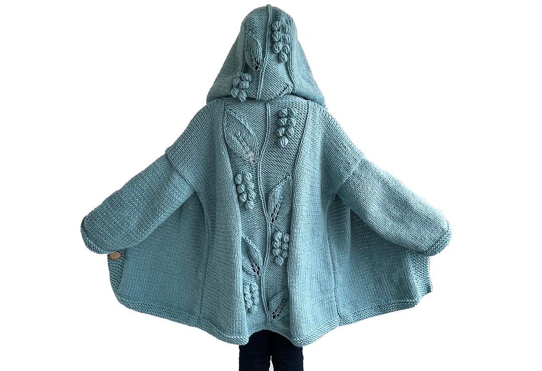 Hand Knit Overcoat, Knit Cardigan, Maxi Cardigan, Casual Cardigan ...