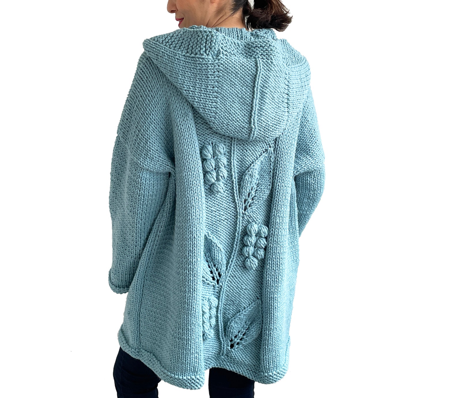Hand Knit Overcoat, Knit Cardigan, Maxi Cardigan, Casual Cardigan ...