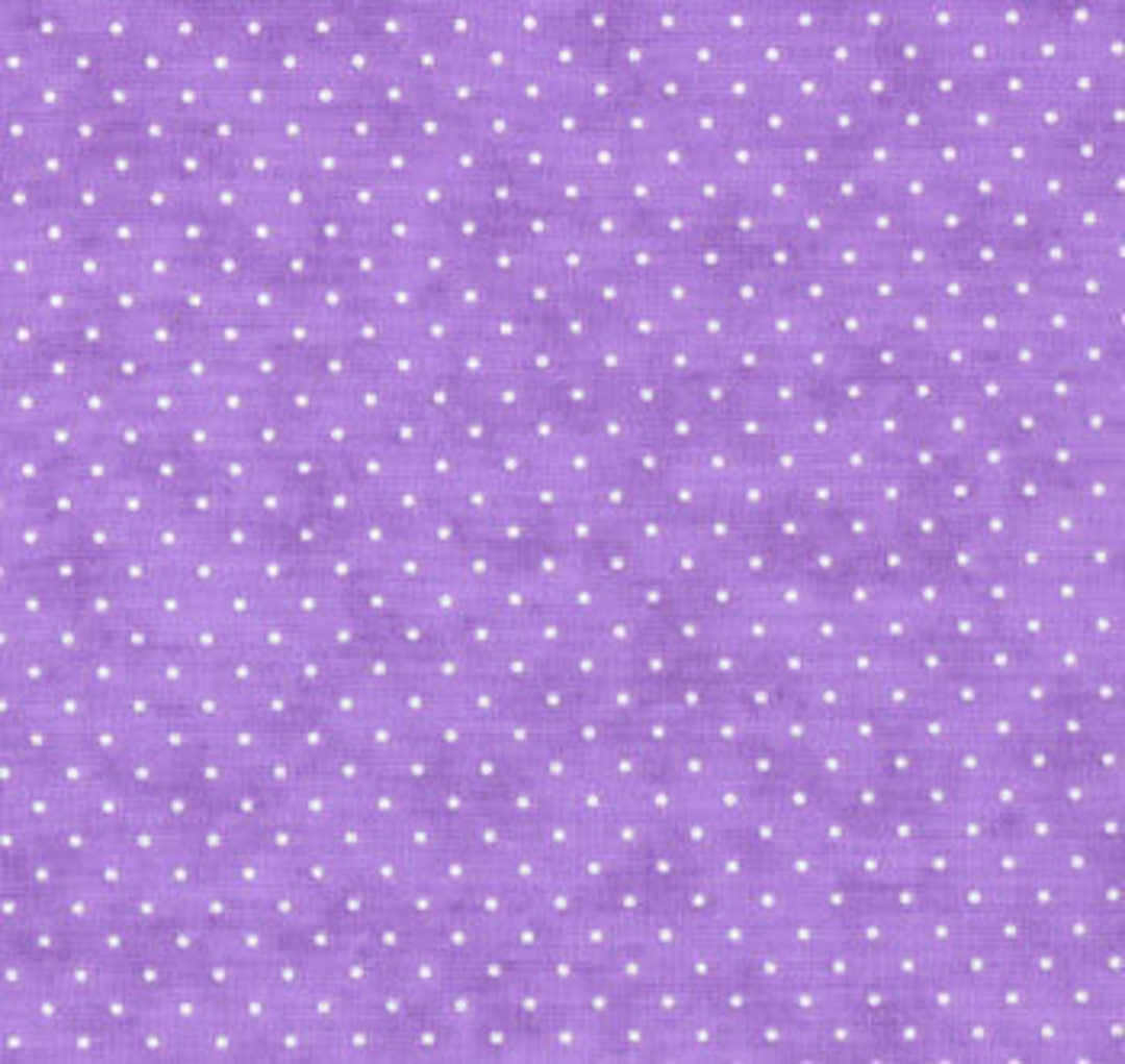 Essential Dots Moda Fabric Half Yard Lilac Purple With White Small ...