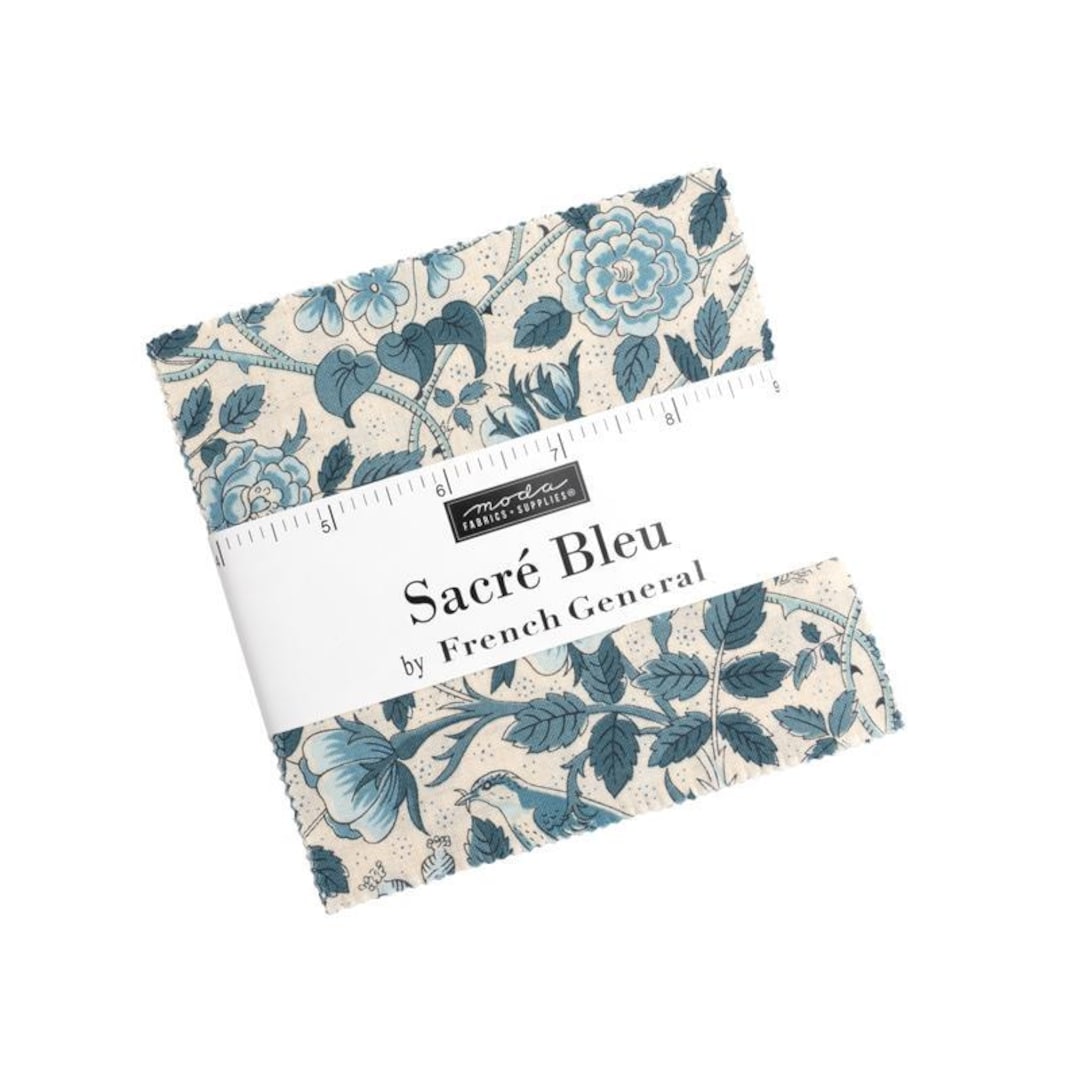 Sacre Bleu Fabric Charm Pack Bundle- French General Fabric Moda Fabric ...