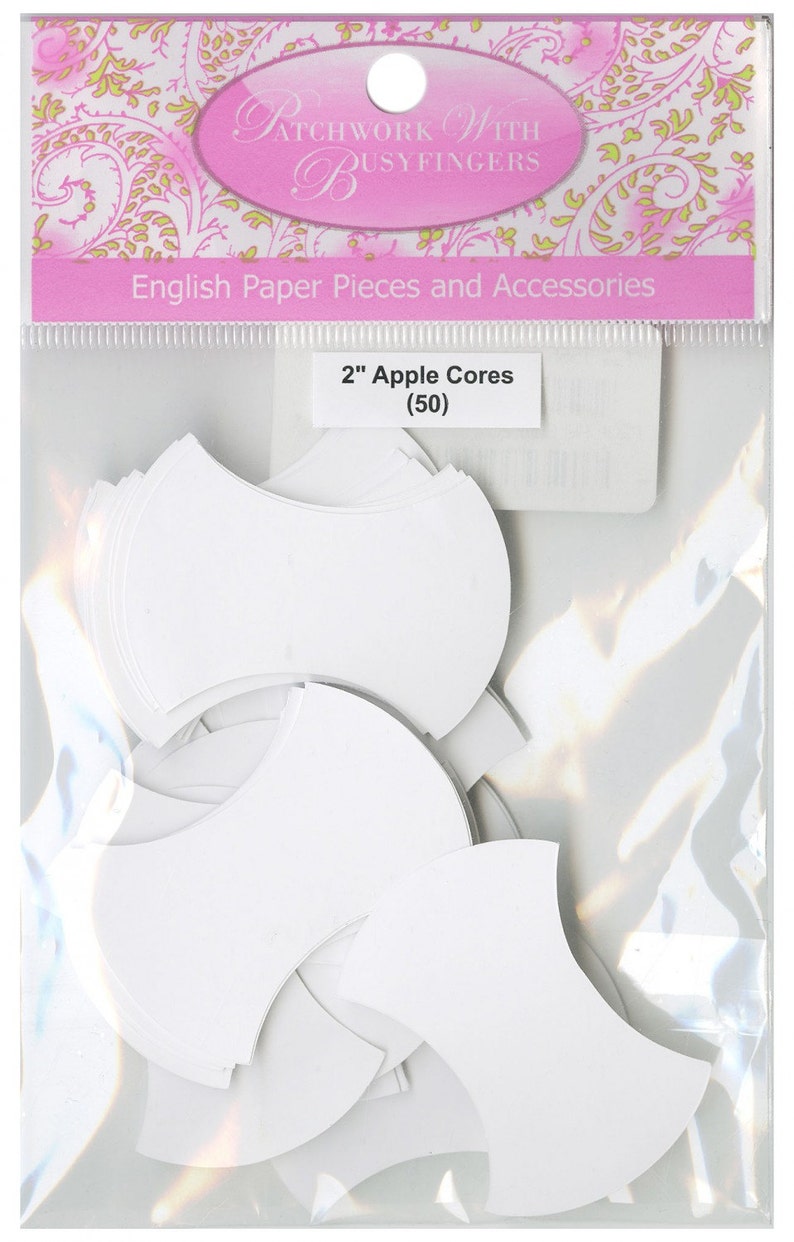 2 Inch Rounded Apple Core Pieces for English Paper Piecing or Applique ...