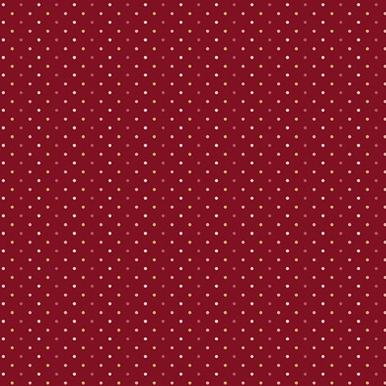 Super Bloom Fabric - Andover Fabric - Half Yard - Poppy Seeds Polka ...