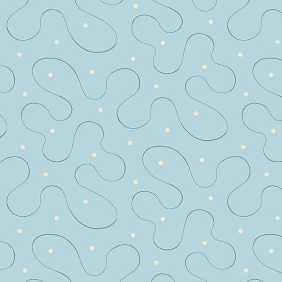 Blue Escape Fabric - Half Yard- Edyta Sitar Fabric Ribbons Light Blue ...