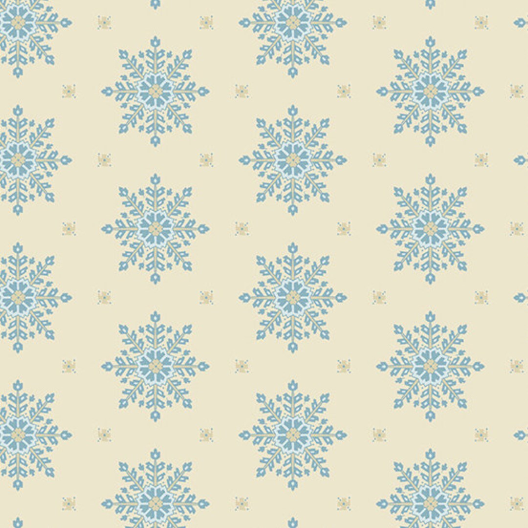 Blue Escape Fabric -half Yard- Edyta Sitar Fabric Cream off White Polka ...