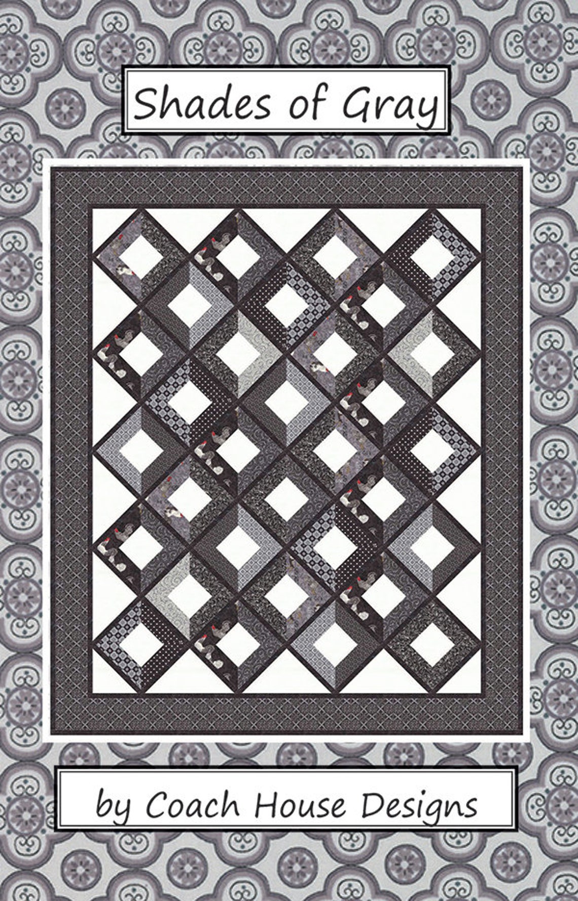 Shades of Gray Quilt Pattern - Quilt Pattern Two Tone Black and White ...