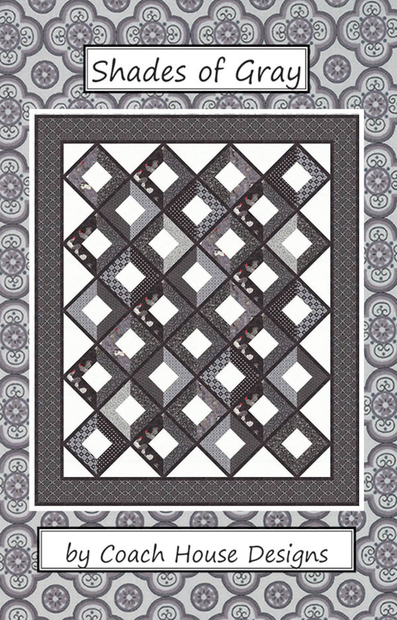 Shades of Gray Quilt Pattern - Quilt Pattern Two Tone Black and White ...