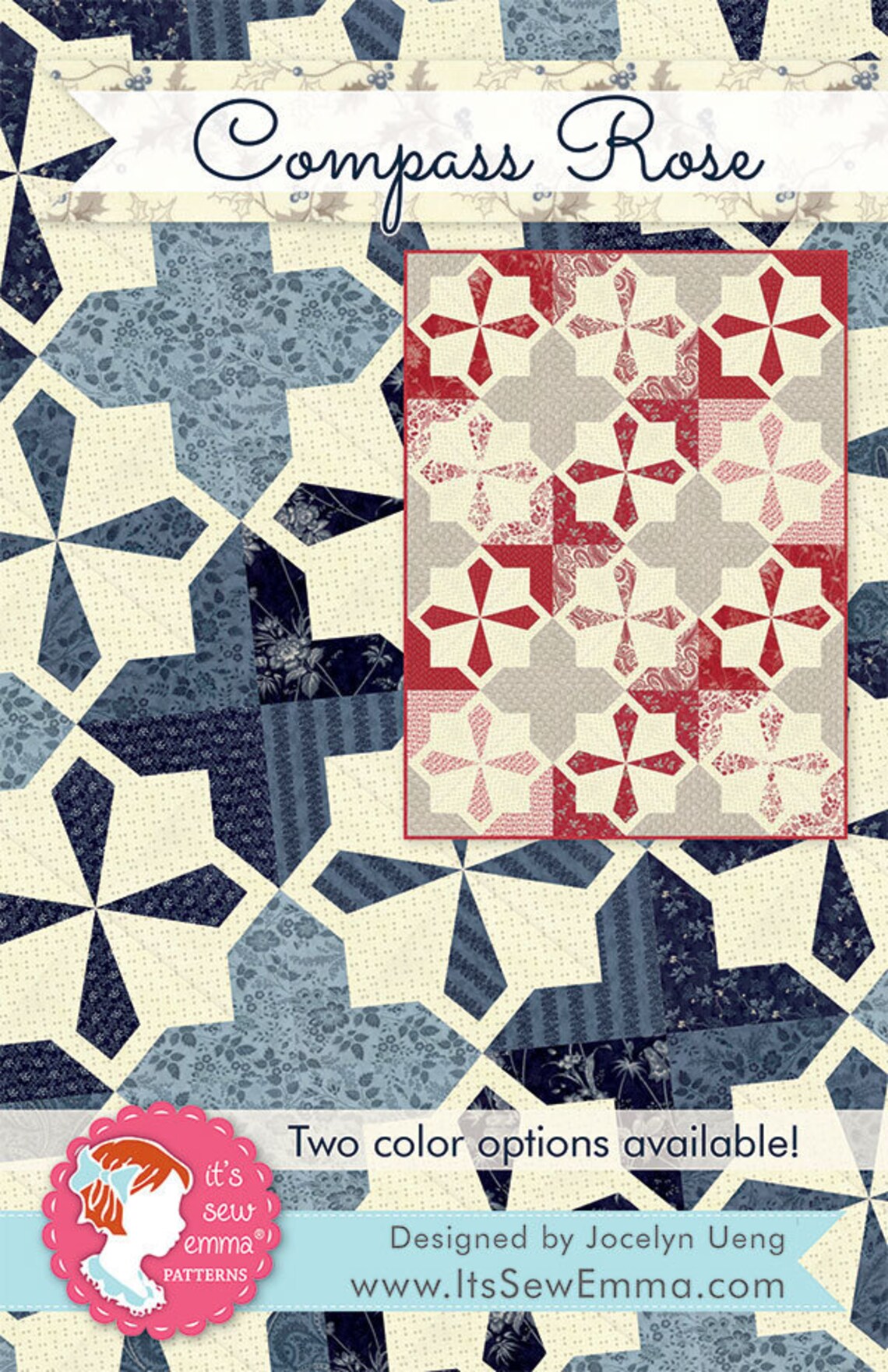 Compass Rose Quilt Pattern It's Sew Emma from Fat | Etsy