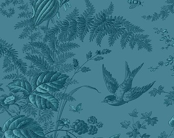 Royal Blue Fabric Half Yard Andover Wander Carolina Blue - Etsy