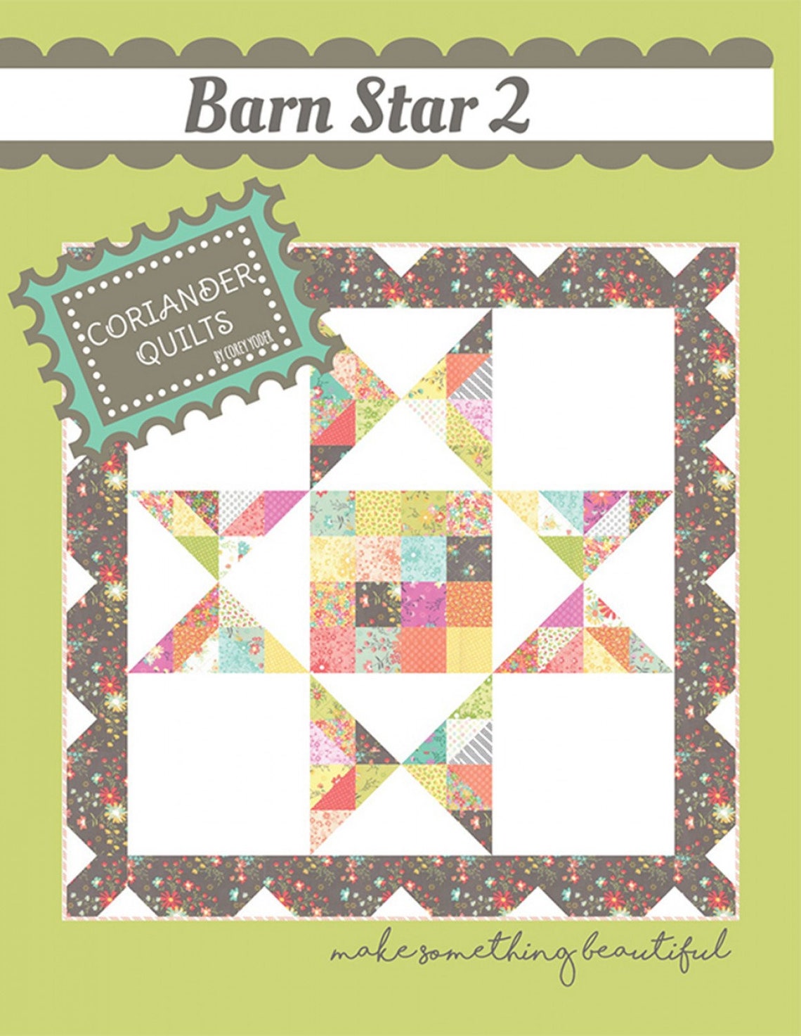 Barn Star 2 Quilt Pattern easy Quilt Pattern Featuring Fabric | Etsy