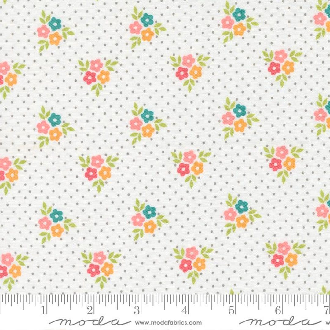 Strawberry Lemonade Fabric -half Yard- Moda Fabric Colorful Flower ...