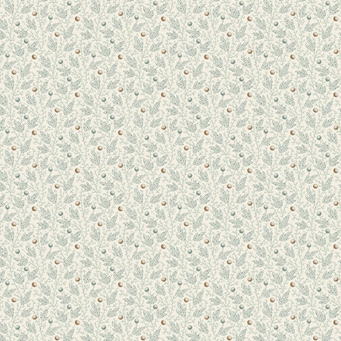 Super Bloom Fabric - Andover Fabric- Half Yard - Antique Design Leaves ...