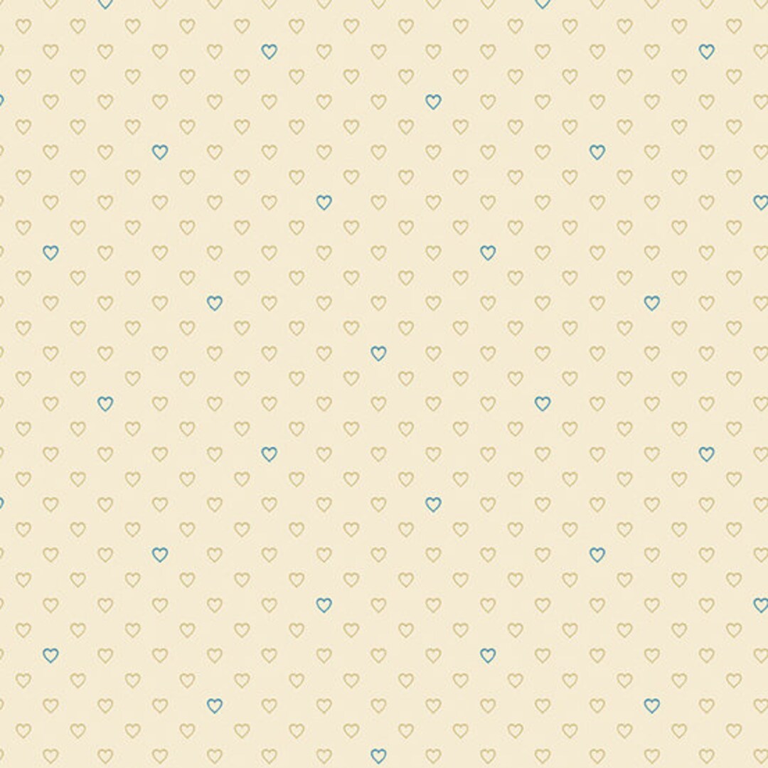 Blue Escape Fabric half Yard Edyta Sitar Fabricoff White Cream With Tan ...