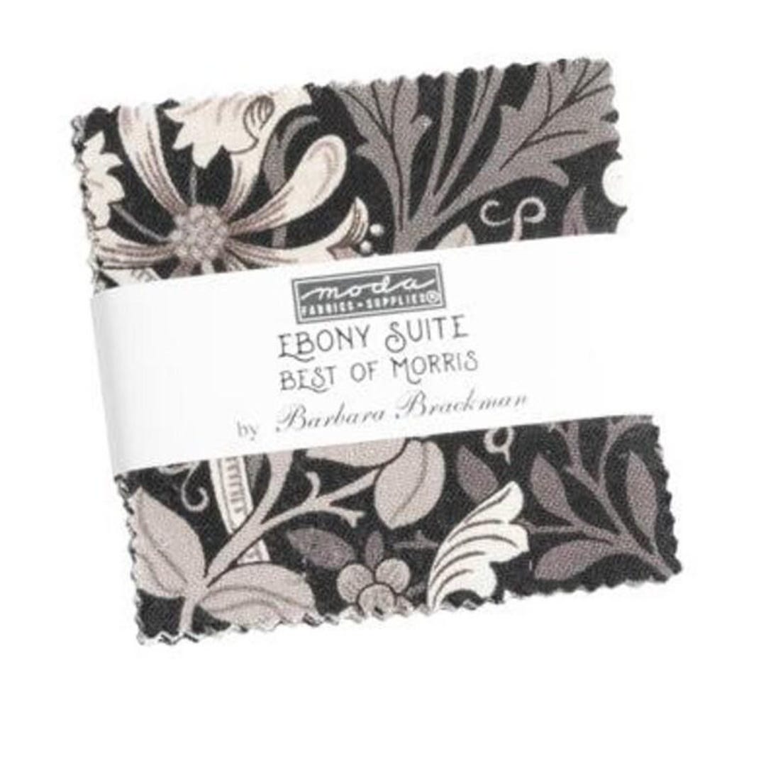 William Morris Ebony Suite Fabric - Mini Charm Pack - Moda Precut ...