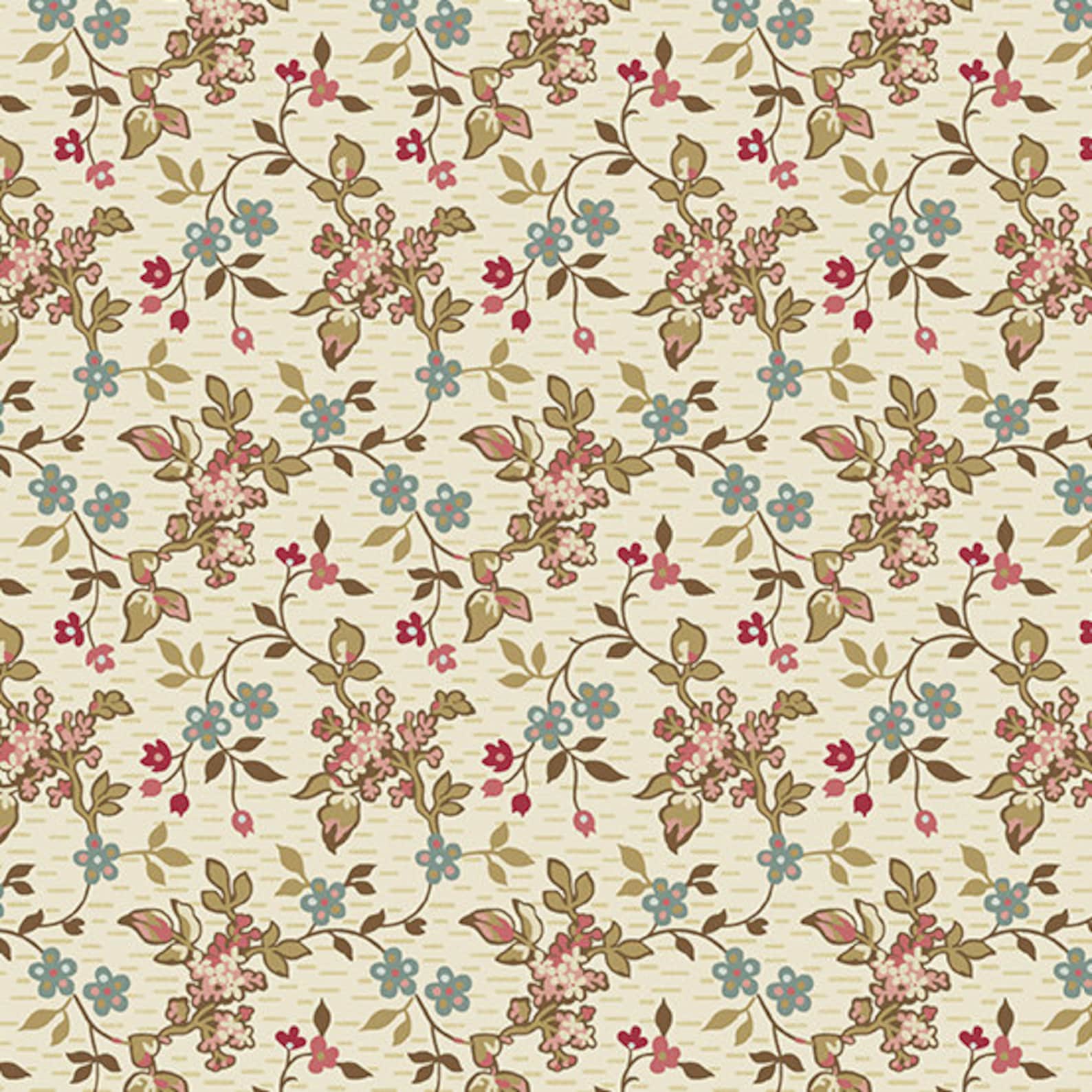Super Bloom Fabric - Andover Fabric- Half Yard - Jasmine Bloom Flowers ...