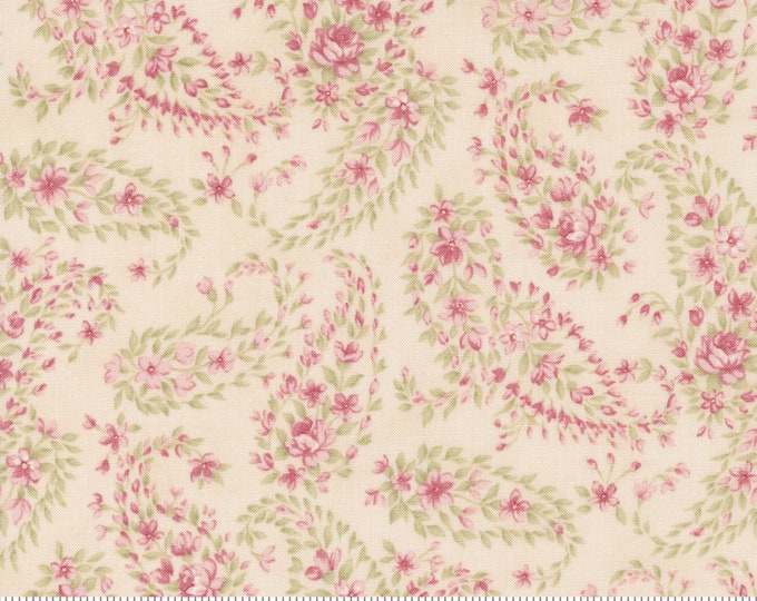 Bliss Fabric - Half Yard - Moda Fabric Light Pink With Green Pink ...