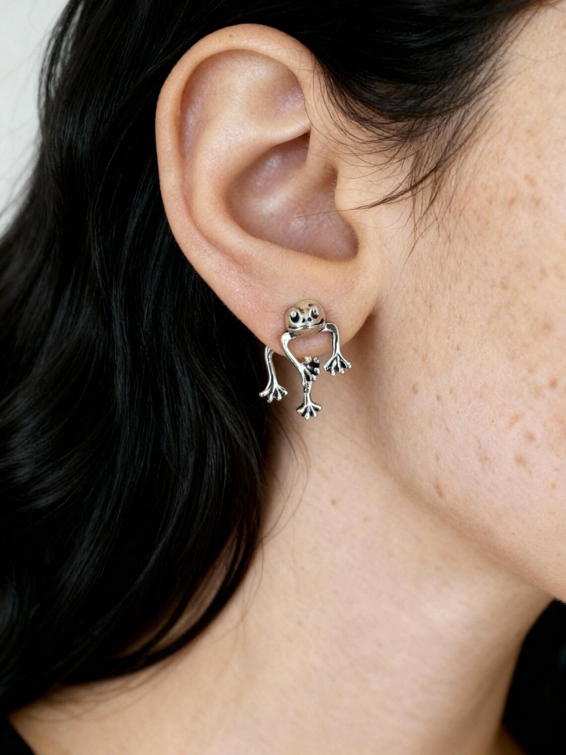 Frog Earrings, Frog Stud Earring, Front Back Earring, Frogs and Toads ...