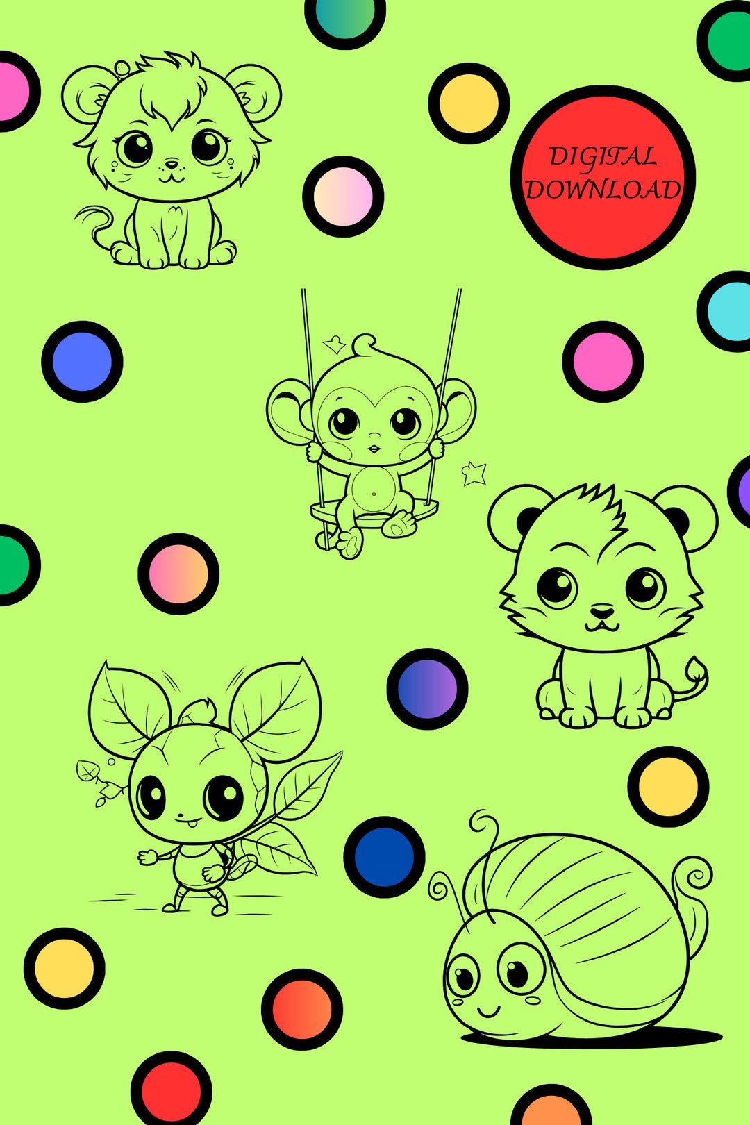 Coloring Book-animals.kids Activity. Learn&coloring.30 Printable ...