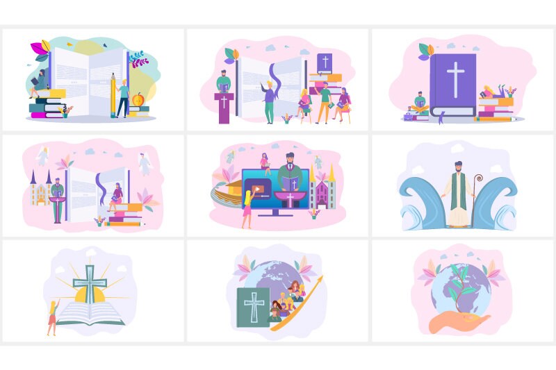 Bible Animated Presentation Template, Beautiful Illustrations, RELIGION ...