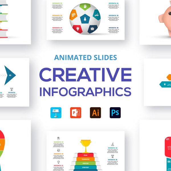 Creative Animated Infographics Presentation Template - Etsy