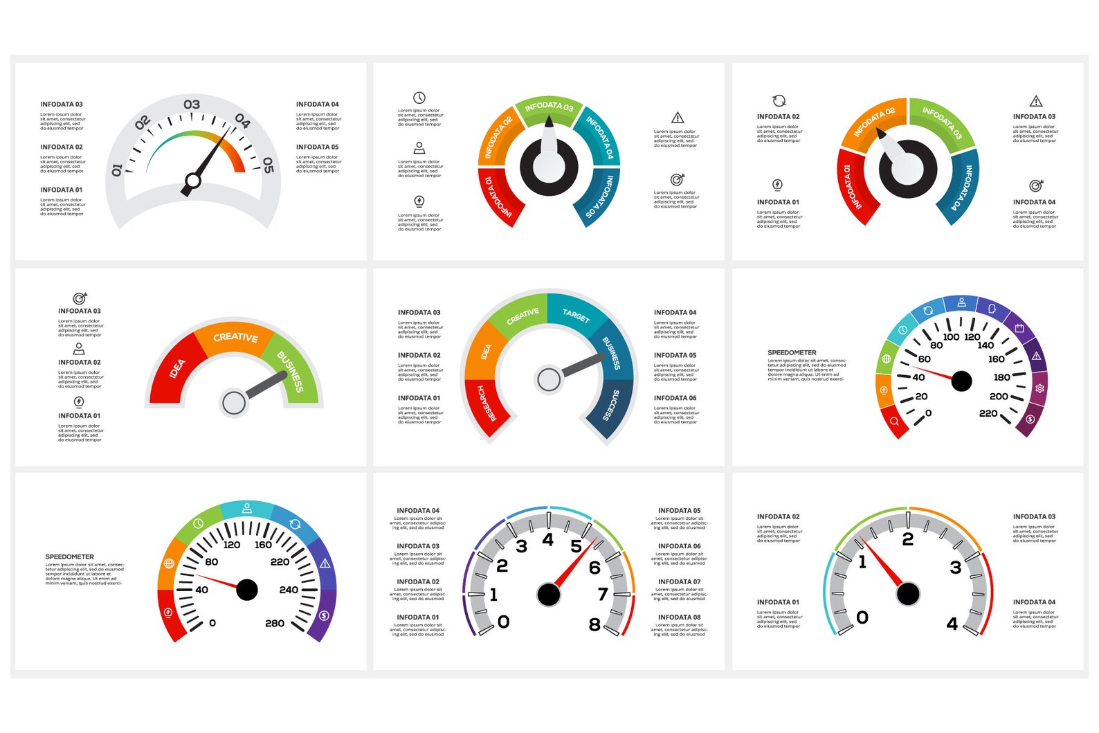 Speedometer Animated Infographics Presentation Template, Powerpoint ...