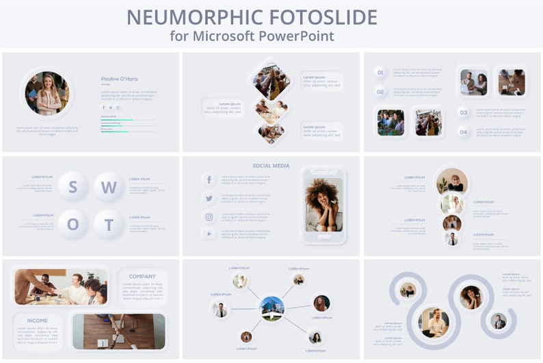 Neumorphic Animated Infographics Template 1 Powerpoint & Keynote - Etsy