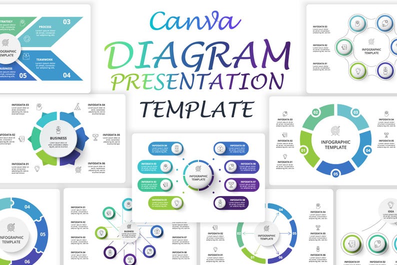 Diagram Animated Infographics Presentation Canva Template - Etsy