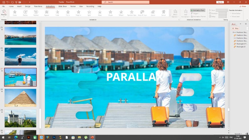 Parallax Animated Powerpoint Presentation Template - Etsy