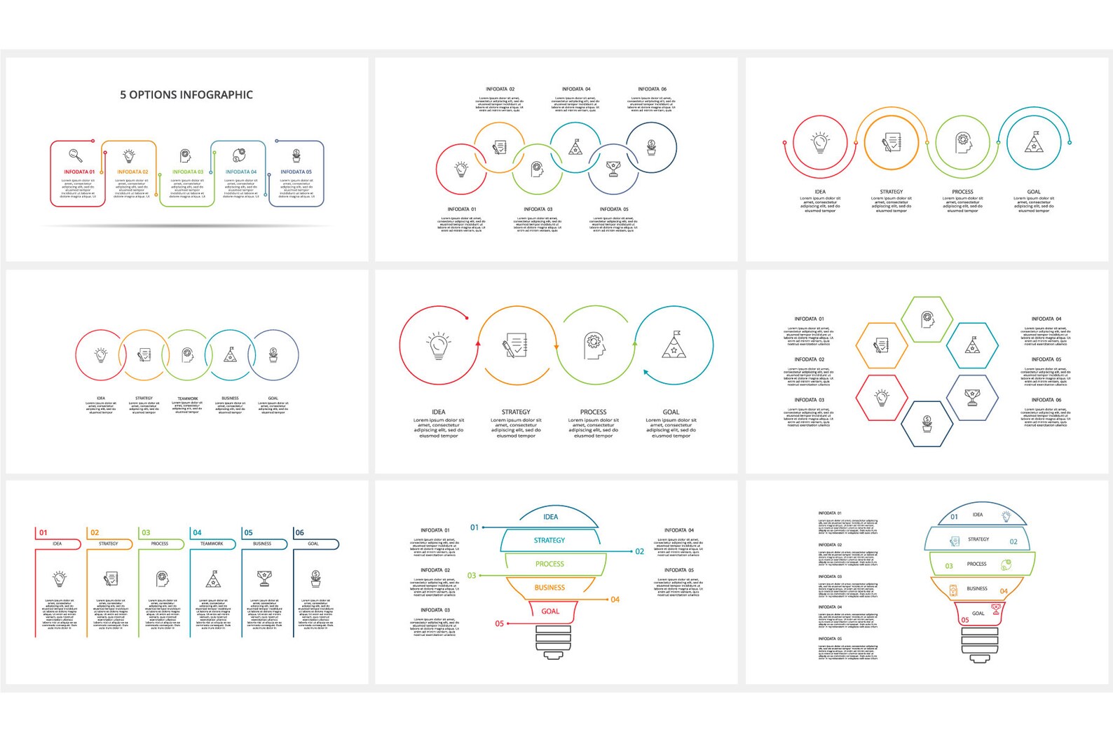 Line Animated Infographics Presentation Template, Powerpoint ...