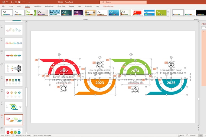 Milestone Timeline Animated Infographics Slides Powerpoint Template ...