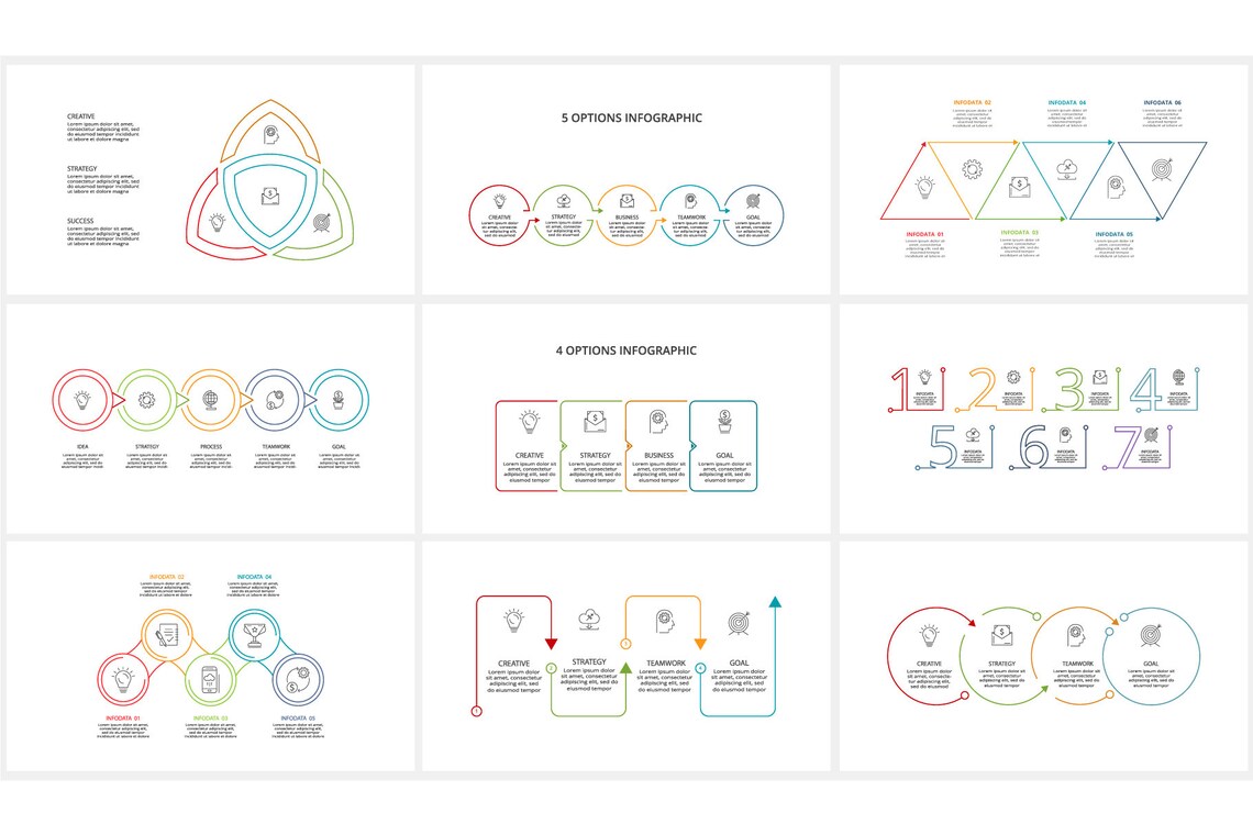 Line Animated Infographics Presentation Template, Powerpoint ...