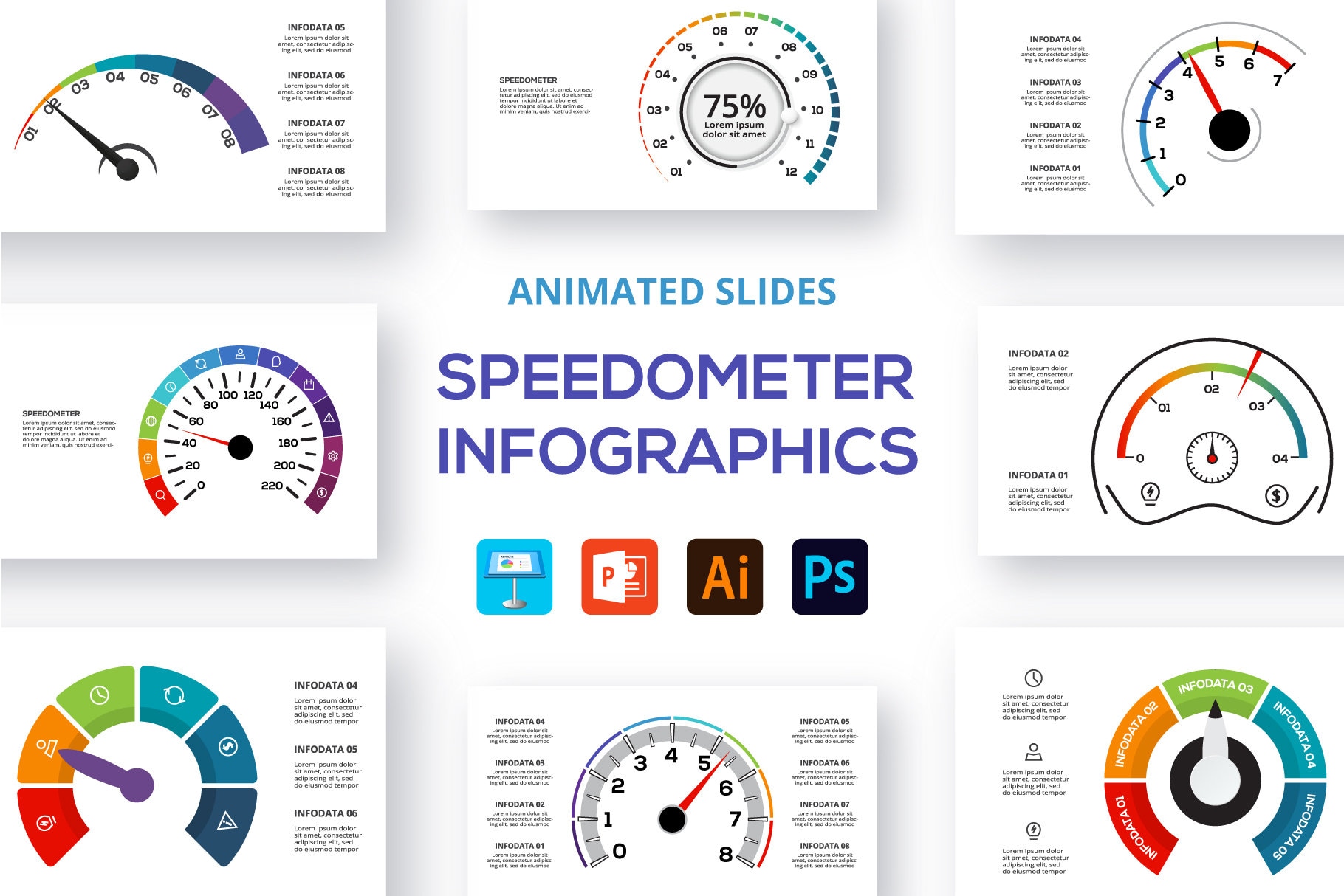 Tachometer Grafik Powerpoint