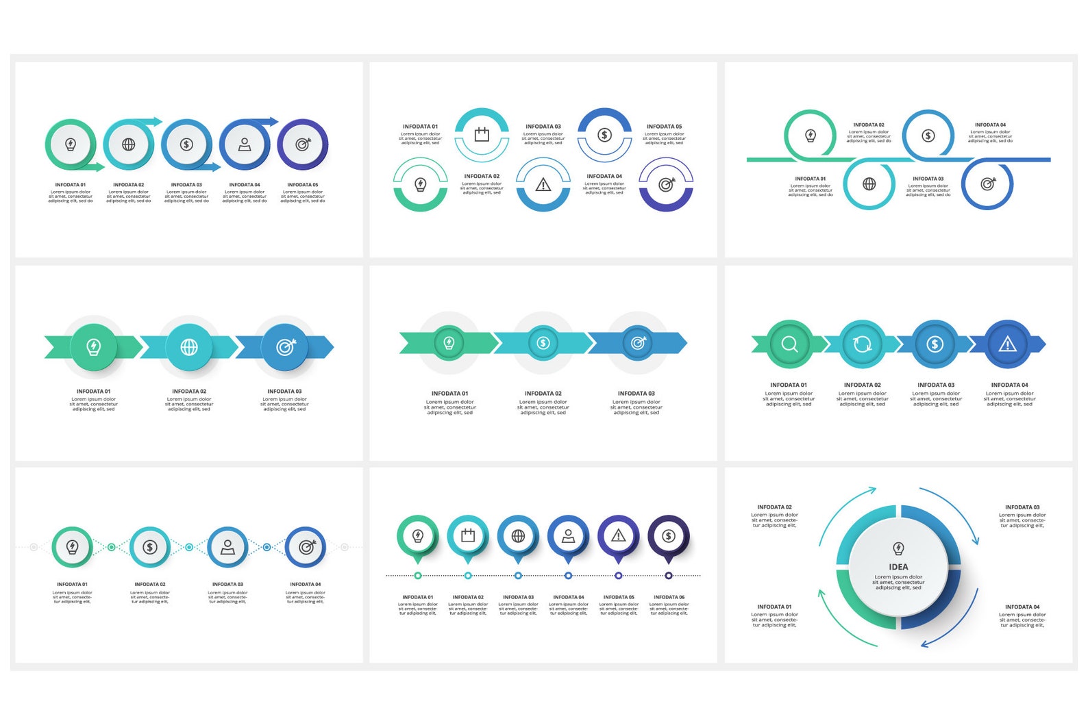 Circular Animated Infographics Presentation Template, Powerpoint ...