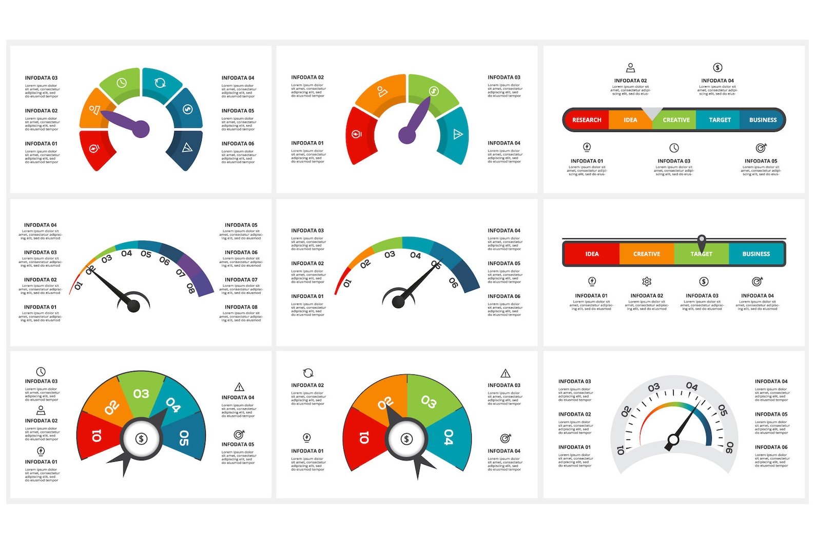 Speedometer Animated Infographics Presentation Template, Powerpoint ...