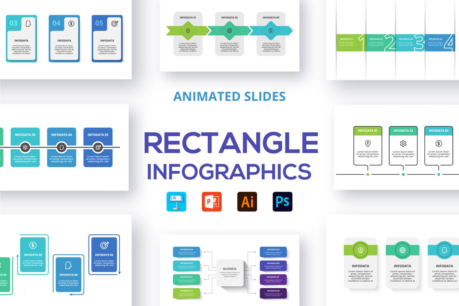 Rectangle Animated Infographics Presentation Powerpoint Template ...