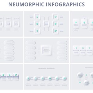 Neumorphic Animated Infographics Presentation Powerpoint Template ...