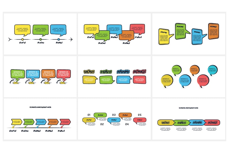 Comics Animated Infographics Presentation Template, Powerpoint ...