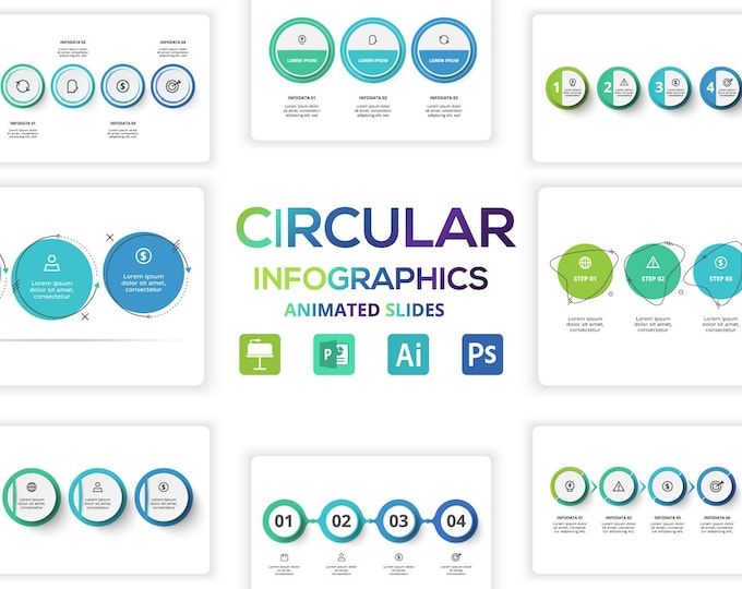 Circular Animated Infographics Presentation Template, Powerpoint ...