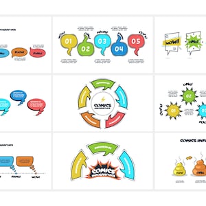 Comics Animated Presentation Template: Powerpoint & Keynote Template - Etsy