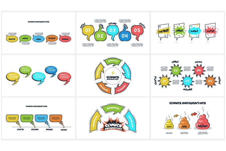 Comics Animated Infographics Presentation Template, Powerpoint ...