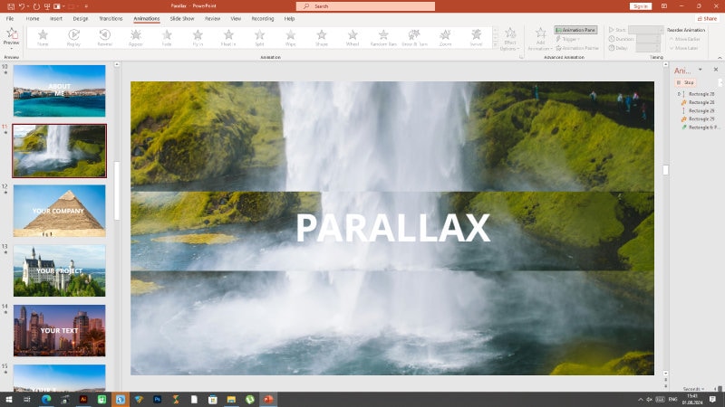 Parallax Animated Powerpoint Presentation Template - Etsy