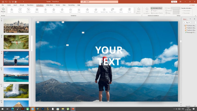 Plantilla de presentación de PowerPoint animada con paralaje - Etsy México