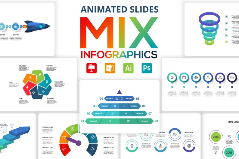 Mix Animated Infographics Presentation Template, Powerpoint ...