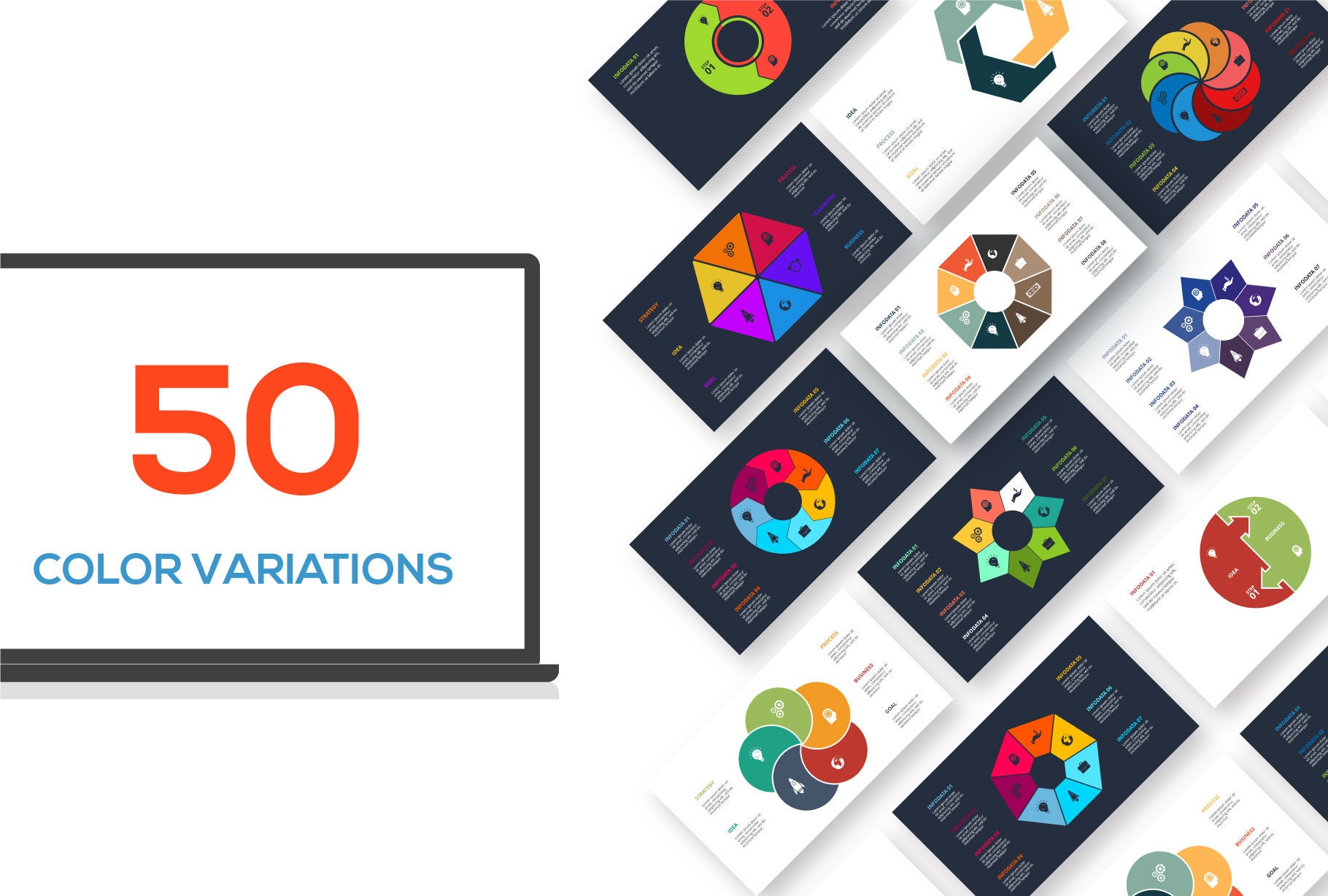 Cycle Animated Infographics Presentation Template - Etsy