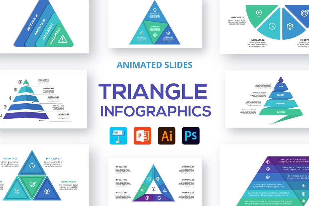 Triangle Animated Infographics Presentation Template, Powerpoint and ...