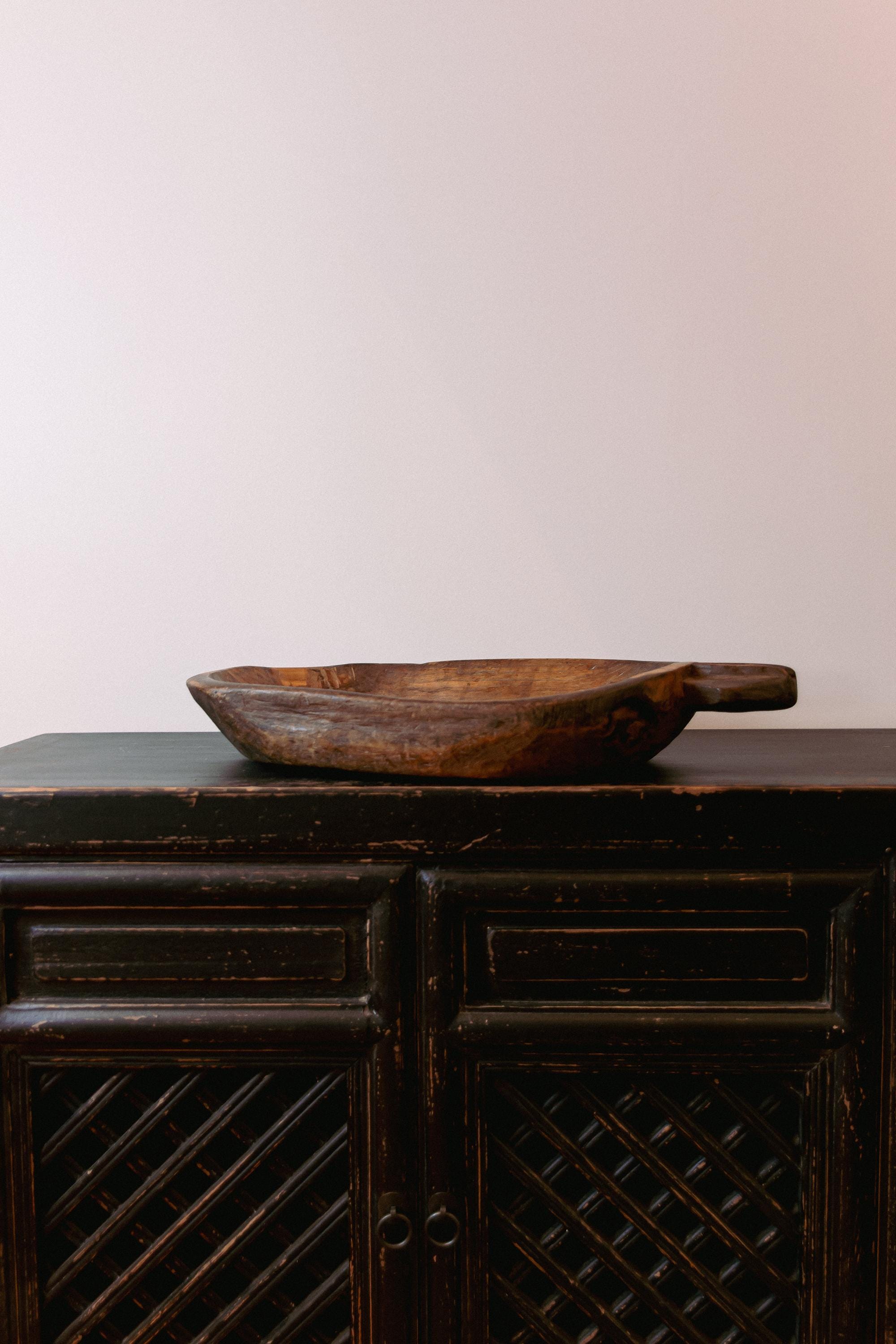 Large Wooden Bowl | Kitchen Island Bowl | Big Bowl | Dough Bowl | Food ...